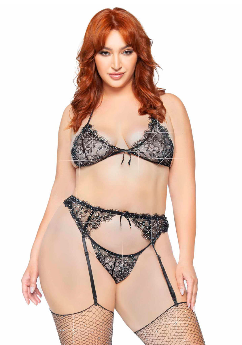 Bra, garter belt and string Plus Size – legavenue.eu